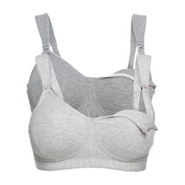 bonprix Damen bonprix Still-BH &raquo;Still BH ohne B&uuml;gel mit Baumwolle (2er Pack)&laquo; Packung, 2, 2 Stk. Still BH ohne B&uuml;gel mit Baumwolle (2er Pack) grau 90,