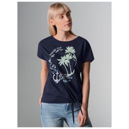 TRIGEMA T-Shirt &raquo;T-Shirt mit modischem Knoten&laquo; 1 Stk. navy XL XL Single-Jersey