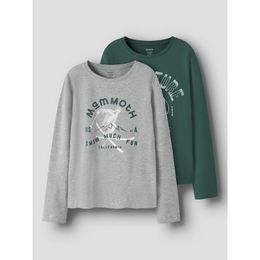 name it Jungen Langarmshirt &raquo;NKMVUX 2P LS TOP&laquo; Packung, 2er-Pack, 2 Stk. 146/152