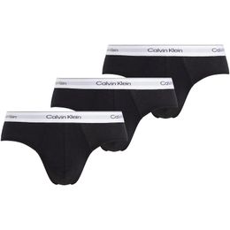Calvin Klein Underwear Hipster &raquo;HIP BRIEF 3PK&laquo; Packung, 3 Stk. mit Logo-Elastikbund (3 St&uuml;ck) BLACK, BLACK, BLACK S (48) - 3 Stk. 3 Stk. S (48) Hip...