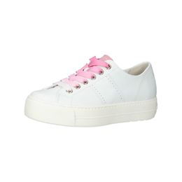 Paul Green Sneaker &raquo;Sneaker Glattleder&laquo; Wei&szlig;/Pink 35,5 35,5 Verschluss: Schn&uuml;rung