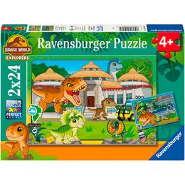 Ravensburger Puzzle »Leben in der Wildnis« 2x24 Teile; Made in Europe bunt