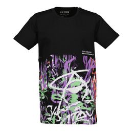 Blue Seven T-Shirt &raquo;T-Shirt&laquo; 1 Stk. 999 - SCHWARZ 152 152 Schwarzes T-Shirt f&uuml;r Teenager Jungen