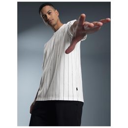 TRIGEMA T-Shirt &raquo;T-Shirt mit Allover Streifen-Muster&laquo; 1 Stk. weiss M M DELUXE-Single-Jersey