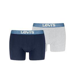 Levi's LEVI'S Boxershorts &raquo;LEVIS MEN MEL WB BOXER BRIEF ORG CO 2P&laquo; 2er Pack, mit breitem Logobund blue combo1 XL XL Bequemer elastischer Bund hergestellt...