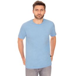 TRIGEMA T-Shirt &raquo;T-Shirt DELUXE Baumwolle&laquo; 1 Stk. iceblue-melange S S DELUXE-Single-Jersey