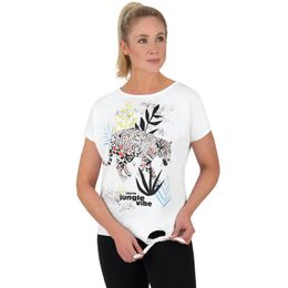 TRIGEMA T-Shirt &raquo;T-Shirt mit exotischem Druckmotiv&laquo; 1 Stk. weiss S S Single-Jersey