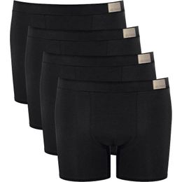 Sloggi Boxer »Men GO Natural« Packung, 4er Pack, 4 längeres Bein, Baumwollmix, ohne Eingriff, elastisch, weich BLACK XL - 4 4 XL Herren-Shorts von...