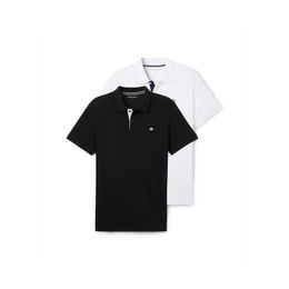 Tom Tailor Herren Tom Tailor Poloshirt Packung, 2 Stk. im Doppelpack wei&szlig; S