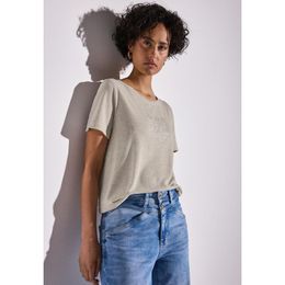 Street One T-Shirt mit Wording moonstone sand 40 40 T-Shirt f&uuml;r Damen von Street One