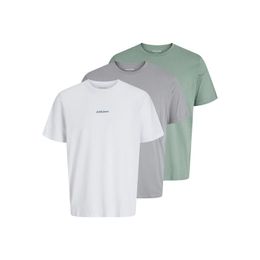 Jack & Jones JACK & JONES Kurzarmshirt »JJMINE TEE SS CREW NECK 3PK MP« Packung, 3 Stk. Iceberg Green Pack:IcebergGreen+UltimateGrey+White S S T-Shirt von Jack...