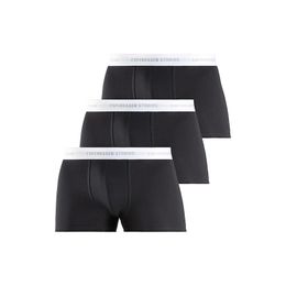 Copenhagen Studios Boxer &raquo;Boxershorts f&uuml;r Herren&laquo; Packung, 3er Pack, 3 Stk. mit wei&szlig;em Logo-Bund schwarz-wei&szlig; M - 3 Stk. 3 Stk. M COPENHAGEN Boxer...