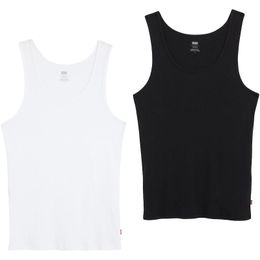 Levi's LEVI'S Ripptanktop »Pride Rib Tank - 2 Pack« Packung, 2er, 2 Stk. in Schwarz und Weiß Black Marble Heather/ Snow Heather L L Tanktop für Herren...