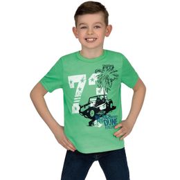 TRIGEMA T-Shirt »T-Shirt mit jugendlichem Motiv für Jungen« 1 Stk. waldmeister 116 116 Single-Jersey