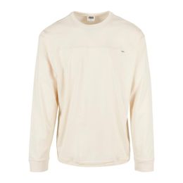 Urban Classics Longsleeve »Herren Organic Cotton Short Curved Oversized LS« 1 Stk. whitesand L L Langarmshirts für zusätzlichen Komfort und Wärme