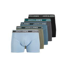 Jack & Jones PlusSize JACK & JONES PLUSSIZE Trunk &raquo;JACEVAN SOLID TRUNKS 5 PACK BOX PLS&laquo; Packung, 5 Stk. Asphalt Pack:Oceanview - Black - Agave green - Chambray blue 5XL...