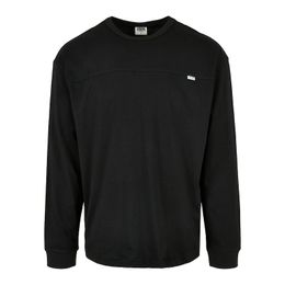 Urban Classics Longsleeve »Herren Organic Cotton Short Curved Oversized LS« 1 Stk. black M M Langarmshirts für zusätzlichen Komfort und Wärme