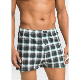 bonprix Boxershorts Packung, 3, 3 Stk. Lockere Jersey Boxershorts aus Baumwolle (3er Pack) kariert + grau 6 - 3 Stk. 3 Stk. 6 Boxershorts im...