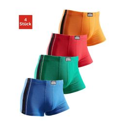 AUTHENTIC UNDERWEAR Boxer &raquo;Boxershorts f&uuml;r Herren&laquo; Packung, 4 Stk. mit kontrastfarbigen Streifen seitlich rot, orange, gr&uuml;n, blau 3 - 4 Stk. 4 Stk....