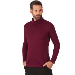 TRIGEMA Rollkragenshirt &raquo;Rollkragenshirt&laquo; 1 Stk. chianti-melange L L Elastischer Feinripp