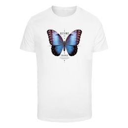 MisterTee T-Shirt &raquo;Herren Become the Change Butterfly Tee&laquo; 1 Stk. white XL XL Vielseitige T-Shirts f&uuml;r jeden Anlass