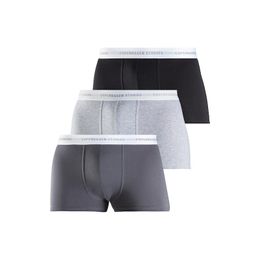 Copenhagen Studios Boxer &raquo;Boxershorts f&uuml;r Herren&laquo; Packung, 3er Pack, 3 Stk. mit wei&szlig;em Logo-Bund anthrazit / grau-meliert / schwarz XL - 3 Stk. 3...