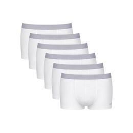 Sloggi Herren Sloggi Hipster &raquo;Men GO ABC 2.0&laquo; Spar-Packung, 6er Pack, 6 weich, Baumwollmix, elastischer Logobund, Baisc, ohne Eingriff wei&szlig; S, 6