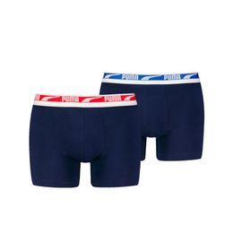 Puma Boxershorts »MEN EVERYDAY MULTI LOGO BOXERS 2P« 2er Pack, Komfortabler Logobund navy combo S S Herren Trunks von Puma