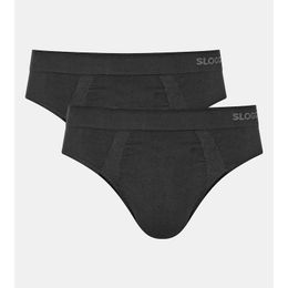 Sloggi Slip &raquo;Men GO Smooth&laquo; Packung, 2er Pack, 2 nahtlos, atmungsaktiv, Baumwollmix, ohne Eingriff, elastisch BLACK M - 2 2 M Herren-Slips von Sloggi