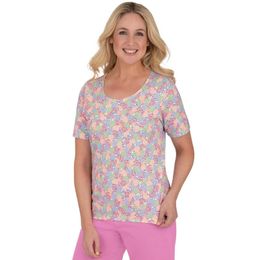TRIGEMA T-Shirt &raquo;T-Shirt mit farbenfrohem Allover-Print&laquo; 1 Stk. candy XL XL DELUXE-Single-Jersey
