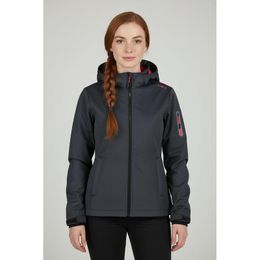 CMP Damen CMP Softshelljacke &raquo;WOMAN JACKET ZIP HOOD&laquo; 1 Stk. tlg. mit Kapuze 34
