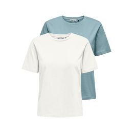Only Kurzarmshirt &raquo;ONL&ndash; Doppelpack T-Shirts f&uuml;r Alltag und Freizeit&laquo; Packung, 2 Stk. regular fit, Jersey, Baumwolle, Rundhals, unifarben Arona...