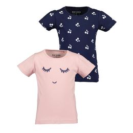 Blue Seven T-Shirt &raquo;T-Shirts&laquo; 2 Stk. M01 - ROSA+ULTRAMARIN 98 98 Doppelpack T-Shirts f&uuml;r M&auml;dchen