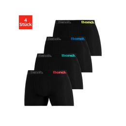 Bench. Langer Boxer &raquo;Boxershorts f&uuml;r Herren&laquo; Packung, 4 Stk. Unterhosen mit Logoschriftzug im Bund schwarz S - 4 Stk. 4 Stk. S Boxer mit l&auml;ngerem...