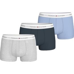 Tommy Hilfiger Underwear Boxer &raquo;TRUNK 3 PACK&laquo; 3 Stk. mit Logoschriftzug Ice Hthr/Mil Den/Swt Blu XXL (56) - 3 Stk. 3 Stk. XXL (56) 3er-Pack...