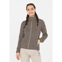 CMP Strickfleecejacke &raquo;KNITTED MELANGE FLEECE WOMAN JACKET&laquo; 1 Stk. tlg. W&auml;rmeisolierend & Schnell trocknend & Atmungsaktiv sabbia-terra 40 40...