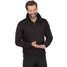 TRIGEMA Herren Sweatshirt &raquo;TRIGEMA Sweatshirt mit Rei&szlig;verschluss&laquo; schwarz M