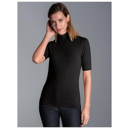 TRIGEMA Damen T-Shirt &raquo;TRIGEMA T-Shirt mit elastischem Stehkragen&laquo; 1 Stk. schwarz S