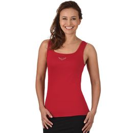 TRIGEMA Tanktop &raquo;Tr&auml;gershirt mit Kristallsteinen&laquo; 1 Stk. kirsch S S Elastischer Feinripp