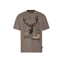 TRIGEMA T-Shirt &raquo;T-Shirt mit gro&szlig;em Hirsch-Print&laquo; 1 Stk. taupe XL XL DELUXE-Single-Jersey