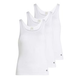 Calvin Klein Underwear Damen Tanktop &raquo;SCOOP NECK COTTON TANK 3PK&laquo; Packung, 3er-Pack, 3 Stk. mit Logostickerei wei&szlig; XS (34)
