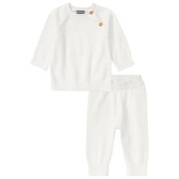 Kidsworld Jungen Kidsworld Neugeborenen-Geschenkset &raquo;, 2tlg. Baby-Strickset - NEUE KOLLEKTION&laquo; Set, 2, 2 Stk., Baby-Strickset aus Bio-Baumwolle wei&szlig;