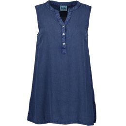 Blue Seven Klassische Bluse »Damen Bluse mit Henley Ausschnitt« 1 Stk. 570 - DK BLAU 42 42 Trendige Bluse mit Henley Ausschnitt