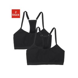 Bench. Bustier Packung, Mädchen - mit sportivem Racerback und verstellbaren Trägern schwarz, schwarz 146/152 - N-Gr N-Gr 146/152 Bustier von Bench...