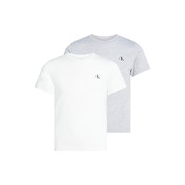 Calvin Klein Jeans T-Shirt &raquo;2-PACK MONOGRAM TOP&laquo; 2 Stk. f&uuml;r Kinder bis 16 Jahre mit Logopr&auml;gung White / Light Grey Heather 4 (104) 4 (104) T-Shirt...
