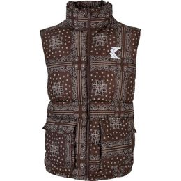 Karl Kani Jerseyweste »Herren KM224-061-1KK OG Paisely Puffer Vest« 1 Stk. brown/white/black XS XS MUST-HAVES: Ein vielseitiges Kleidungsstück, das...