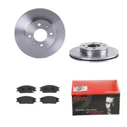 Brembo Bremsensatz-Vorderachse IJDTIDEST9 Bremsensatz, Scheibenbremse vorne rechts links innenbel&uuml;ftet 241mm f&uuml;r HYUNDAI HONDA 581011CA00 517121C000 4