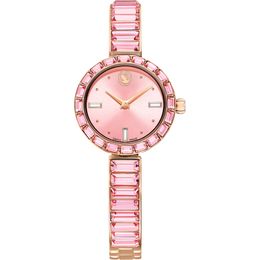Quarzuhr Swarovski "MATRIX BANGLE", gold (rosa, ros&eacute;goldfarben), Armbanduhren, Damen, Quarzuhr, Armbanduhr, Damenuhr, analog, Swarovski-Kristalle, Swiss Made