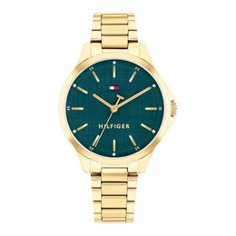 Tommy Hilfiger Uhr 'CHLOE' Damen Gr&ouml;&szlig;e One Size gold / smaragd