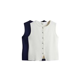 The Set Knitted Vest female Blue, White size XS